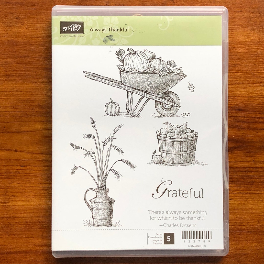 Stampin up Always Thankful Stamp Set, Retired Stamp Set, Thanksgiving ...