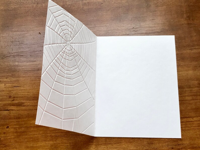 8 White Halloween Note Card Set Spiderweb Stationary Notes - Etsy