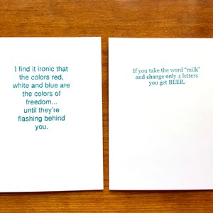 8 Funny All Occasion Cards, Blank Adult Humor Card Pack Set, Sarcastic ...