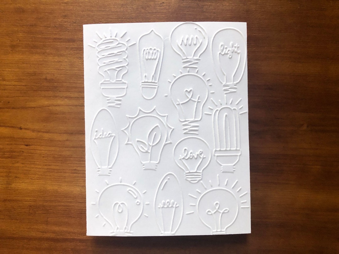 8 3D Embossed Lightbulb Cards W/ Choice of Inside Sentiment ...
