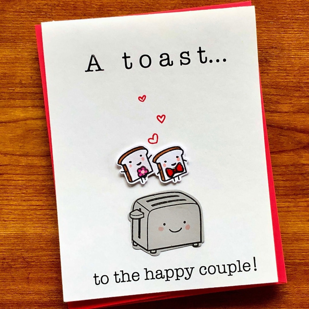 Wedding Toast Cards, Engagement Card, Funny Wedding Card ...
