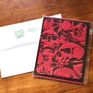 3D Skeleton Halloween Card, Skelly Bones Halloween Greeting Card, Dark ...