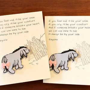 Classic Winnie the Pooh Cards, Eeyore Quote Encouragement Note Card ...