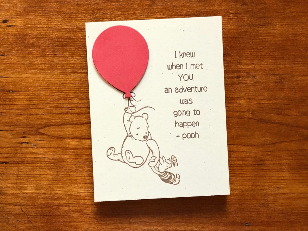Winnie the Pooh & Piglet Friendship Cards, Handmade Classic Pooh Bear ...