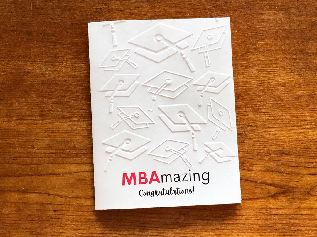 MBA Graduation Card, Masters of Business Administration Degree Grad ...