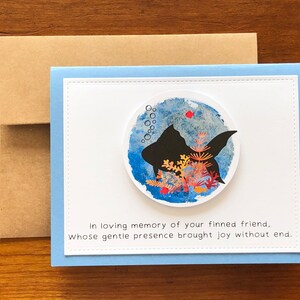 3D Fish Sympathy Card, Goldfish Condolence Card, Thinking of You, Loss ...