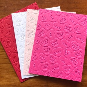 12 Valentine Note Cards, Variety Card Set, Embossed Valentine's Day ...