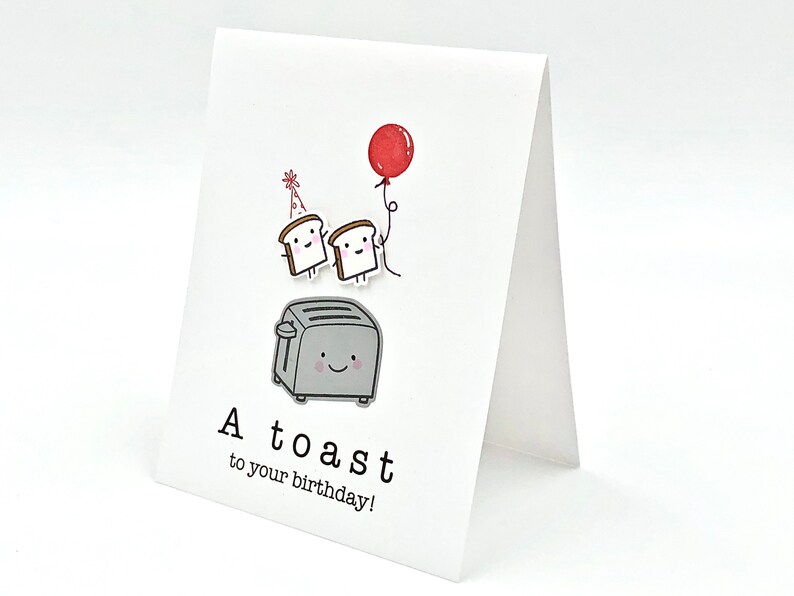 Funny Birthday Cards, Birthday Toast Card, Food Pun Birthday Card ...