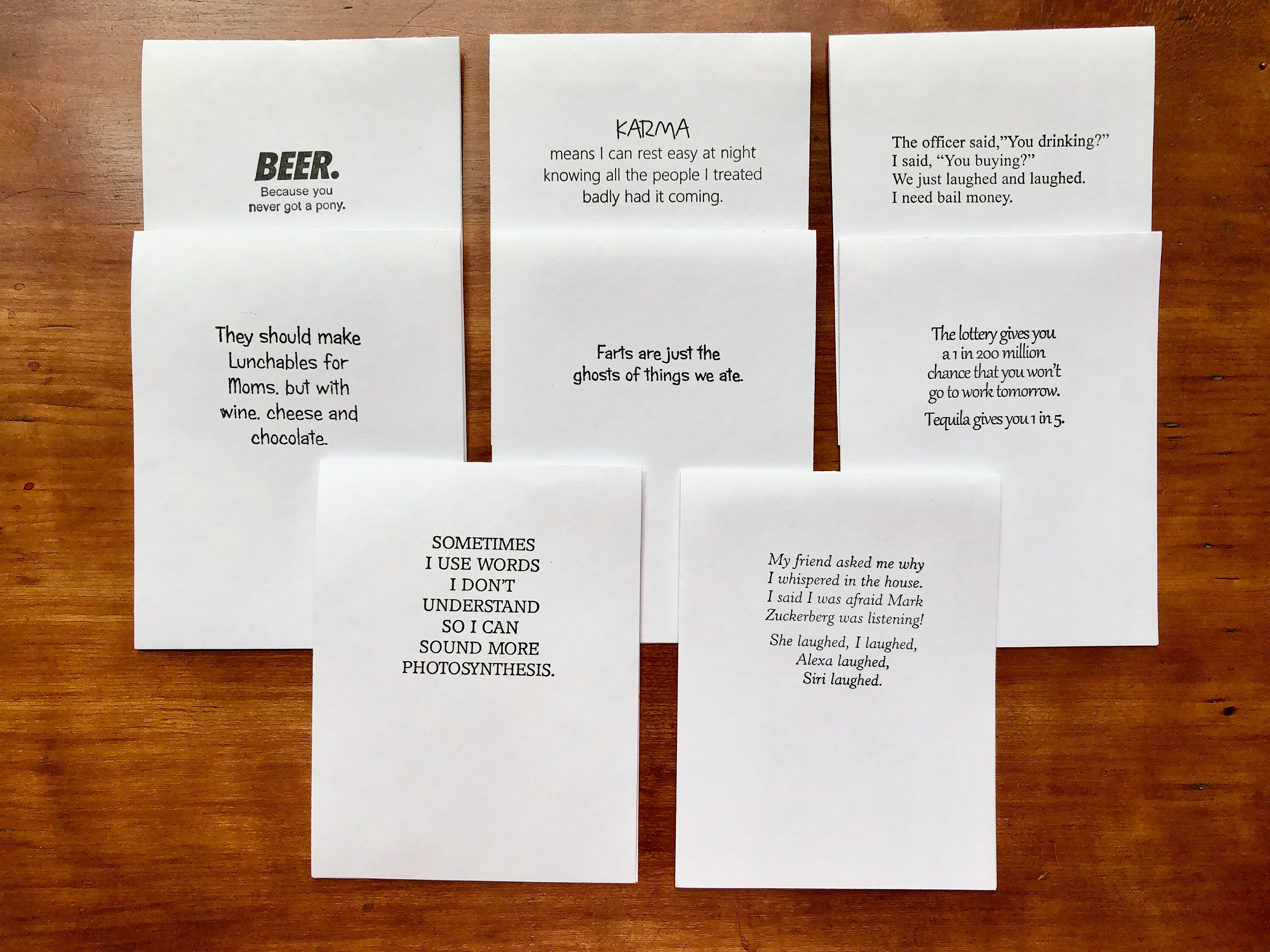 8 Funny All Occasion Cards, Blank Adult Humor Card Pack Set, Sarcastic ...