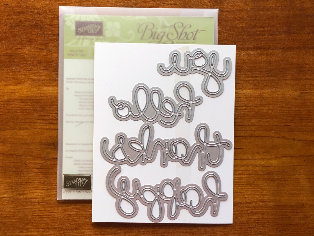 Retired Stampin up Framelits Deco Labels Dies, 4 Layering Metal Paper ...