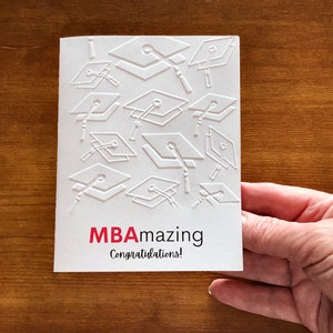 MBA Graduation Card, Masters of Business Administration Degree Grad ...