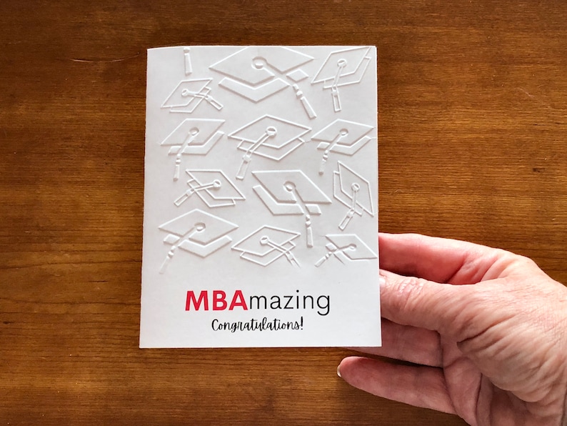 MBA Graduation Card, Masters of Business Administration Degree Grad ...