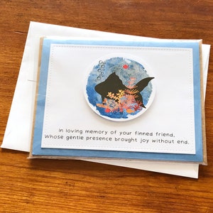 3D Fish Sympathy Card, Goldfish Condolence Card, Thinking of You, Loss ...