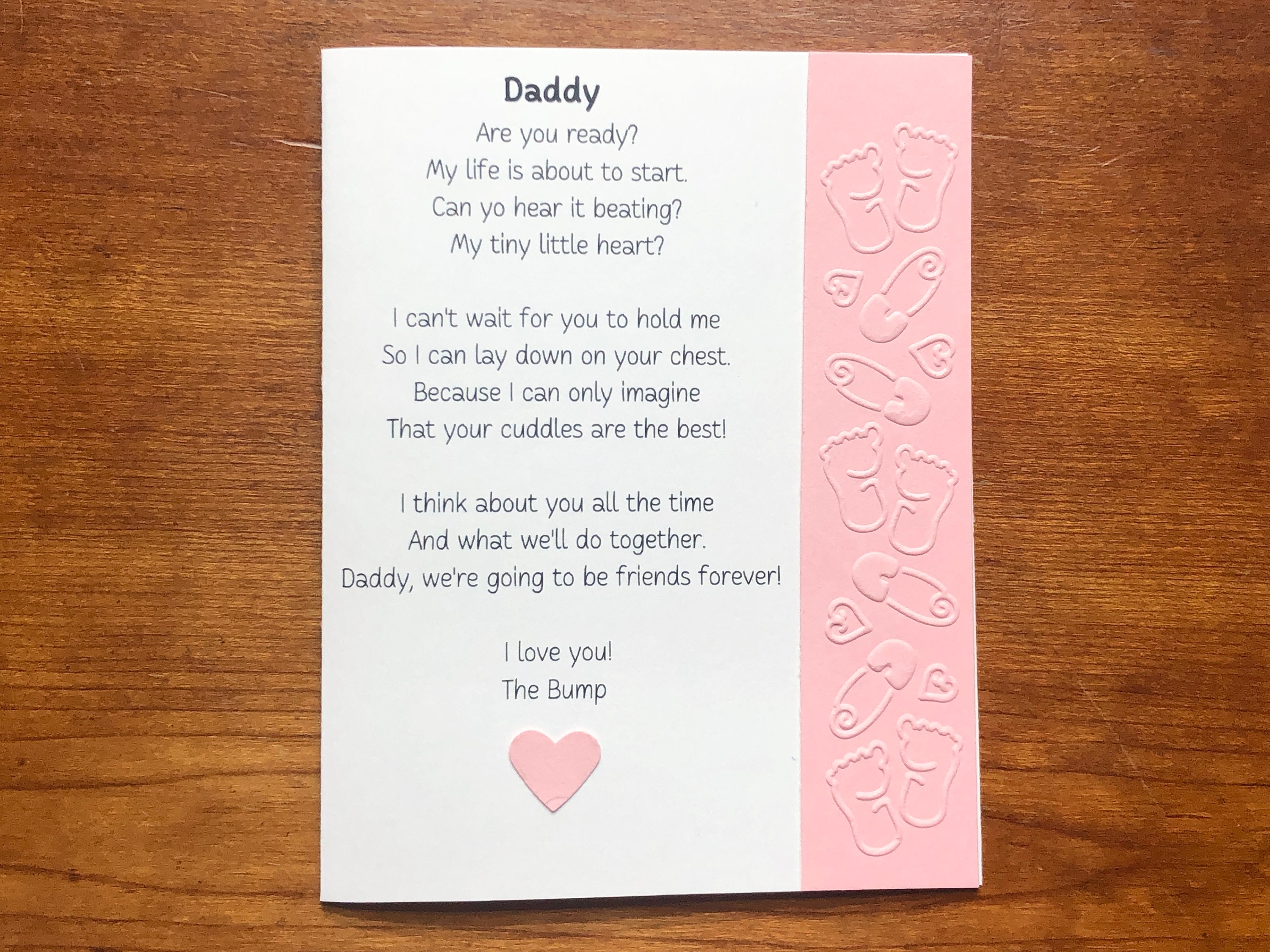 Personalized Cards for Daddy From Unborn Baby Customizable - Etsy