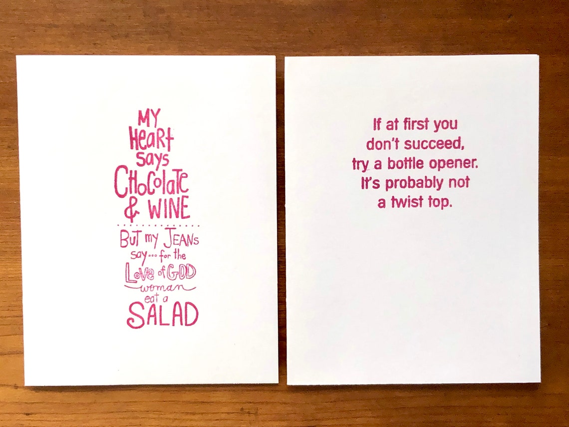 8 Funny Cards, Blank All Occasion Adult Humor Card Pack Set, Sarcastic ...