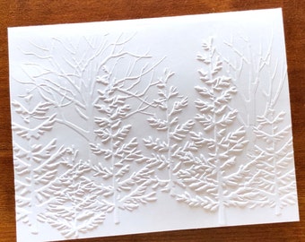Handmade Embossed Christmas Cards With Snowflakes - Etsy