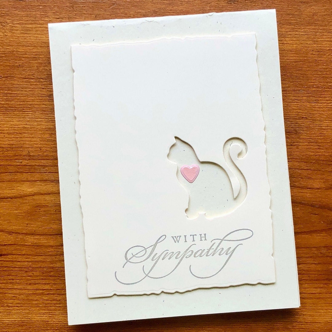 Loss of a Cat Sympathy Card, Pet Sympathy Card, Loss of a Pet Card, Cat ...
