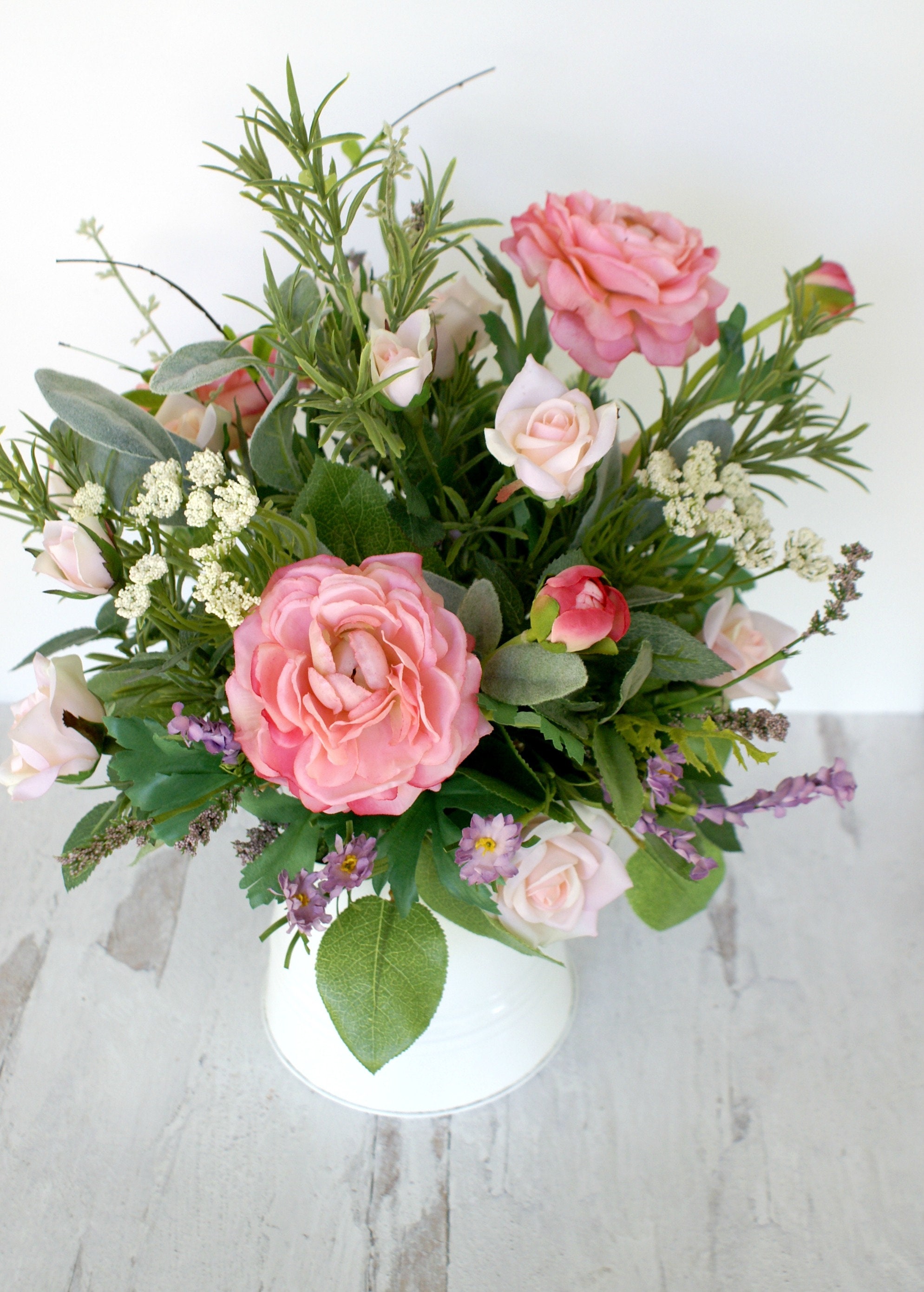 Spring French Country Style Centerpiece, French Country Farmhouse ...