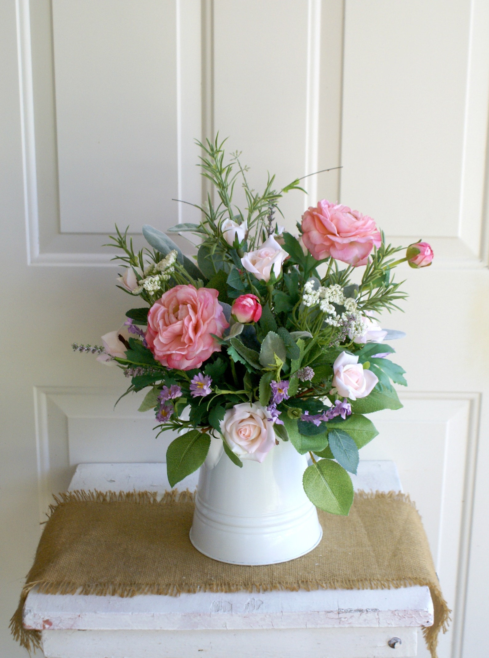 Spring French Country Style Centerpiece, French Country Farmhouse ...