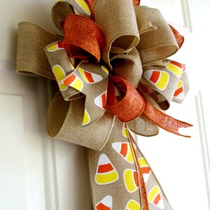 Fall Farmhouse Bow~candy Corn Fall Bow~fall Bow~halloween Bow~halloween ...