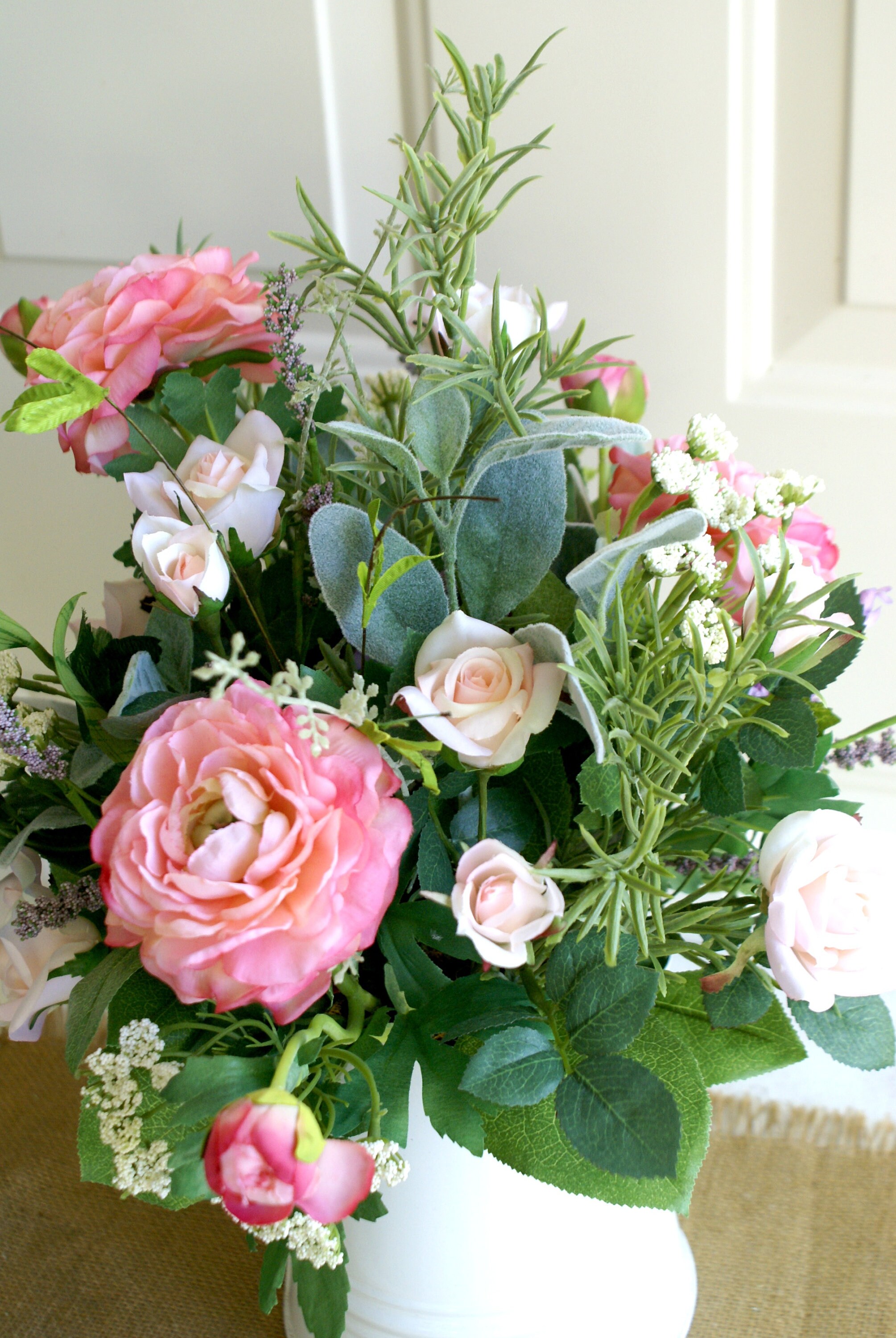 Spring French Country Style Centerpiece, French Country Farmhouse ...