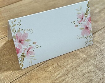 Place Cards | Leafy Green (digital Download) Blank Place Cards, Folded ...