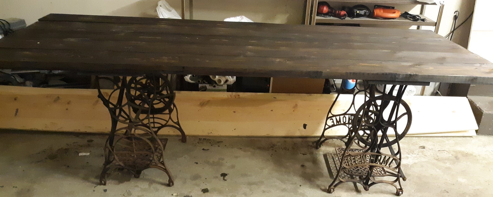 Sewing Machine Treadle Table Tables Cast Iron Legs Coffee Dining ...
