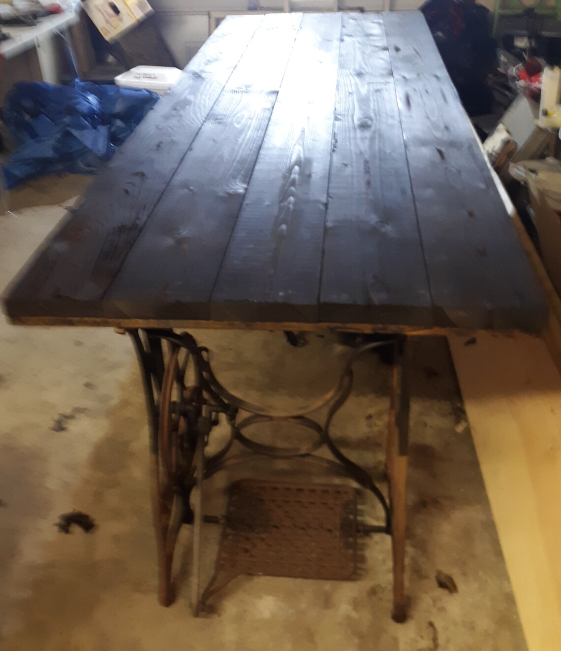 Sewing Machine Treadle Table Tables Cast Iron Legs Coffee Dining ...