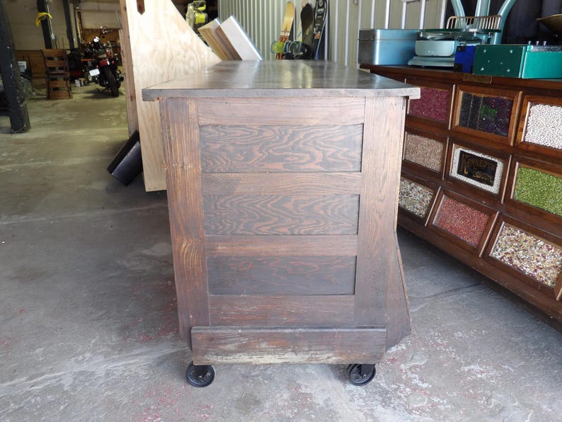 Sherer Seed Bean Counter Cabinet Kitchen Island General Store Country ...