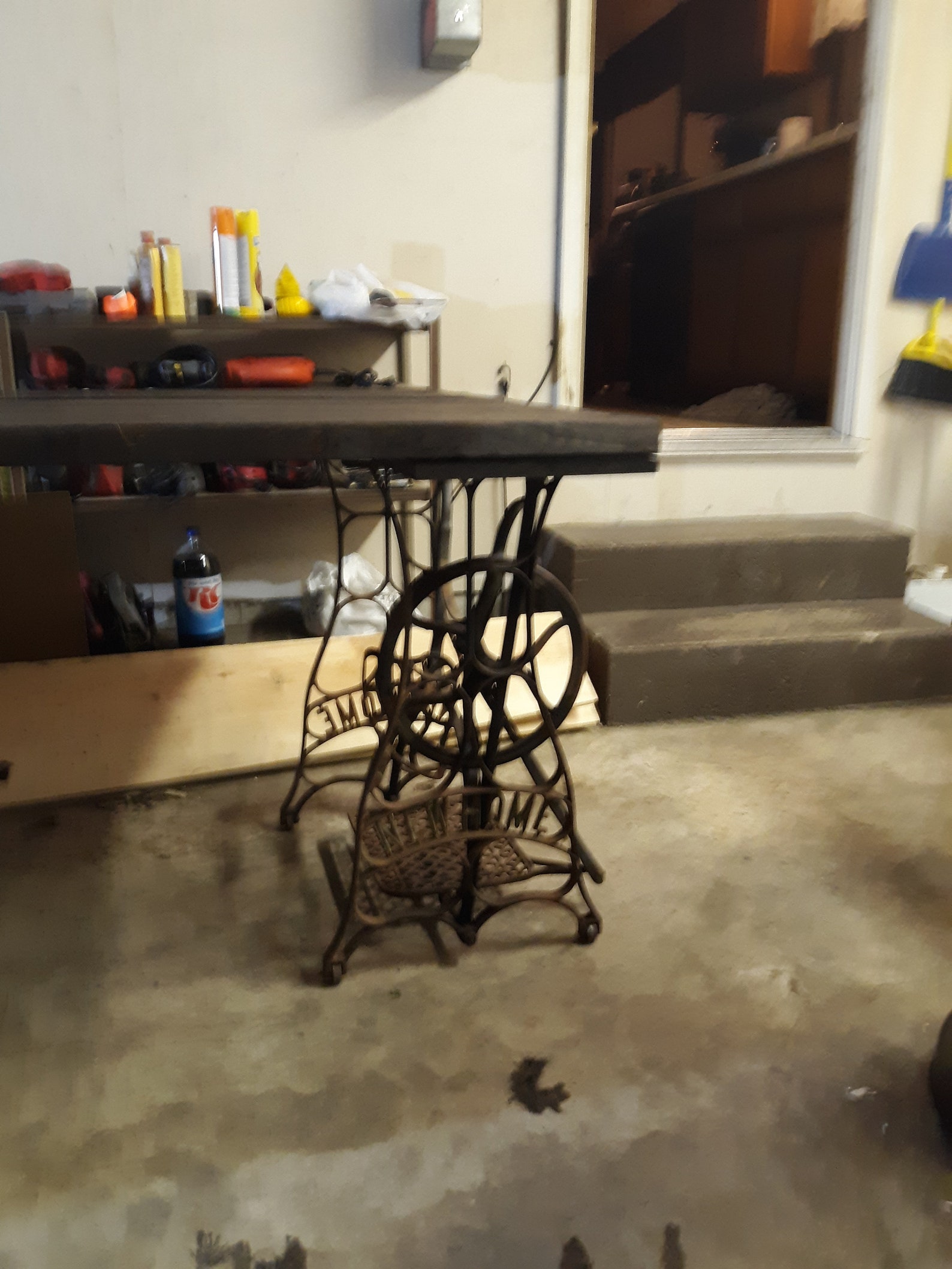 Sewing Machine Treadle Table Tables Cast Iron Legs Coffee Dining ...