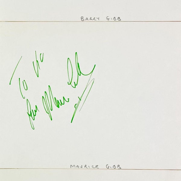 Barry Gibb Autograph - Etsy