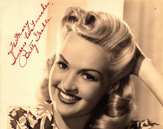 Betty Grable Vintage Autographed Autograph Signed Hollywood - Etsy