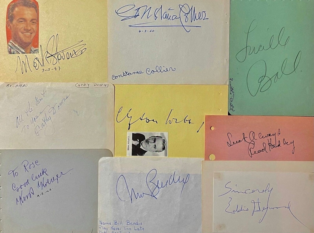 The Dark Corner Autographed Signed Cast 9 Album Pages 3 Photos Lucille ...