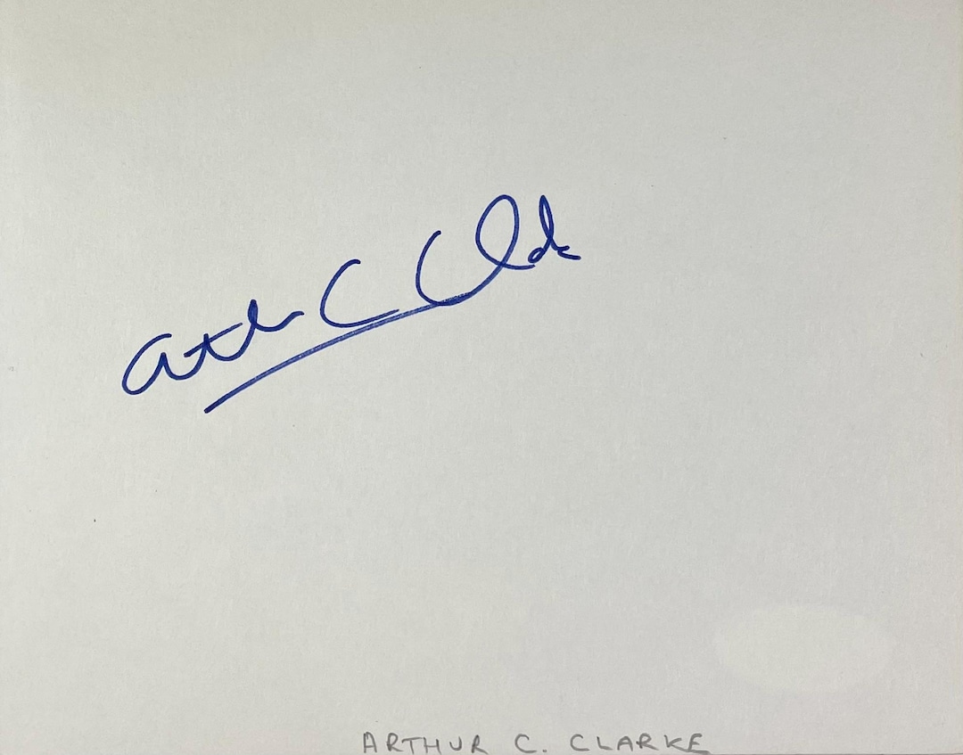 Arthur C. Clarke Autograph Signed 4"x 5" Album Page 2001: A Space ...