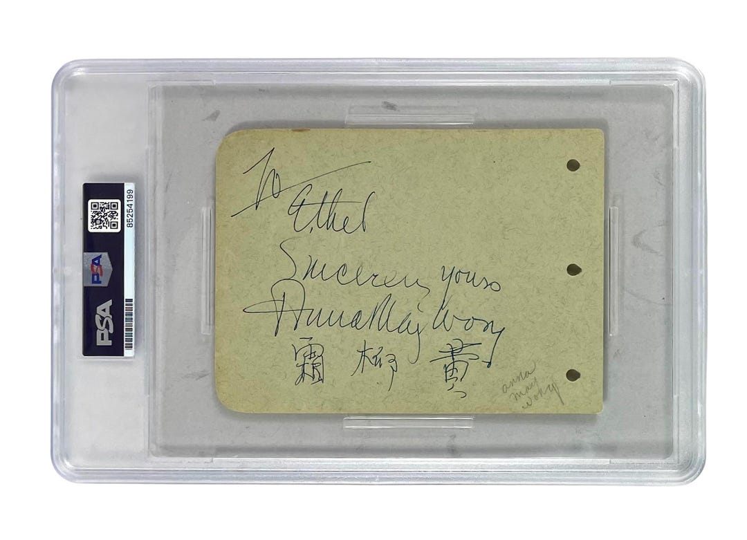 Anna May Wong & May Robson Dual Autograph Signed Album Page PSA/DNA ...