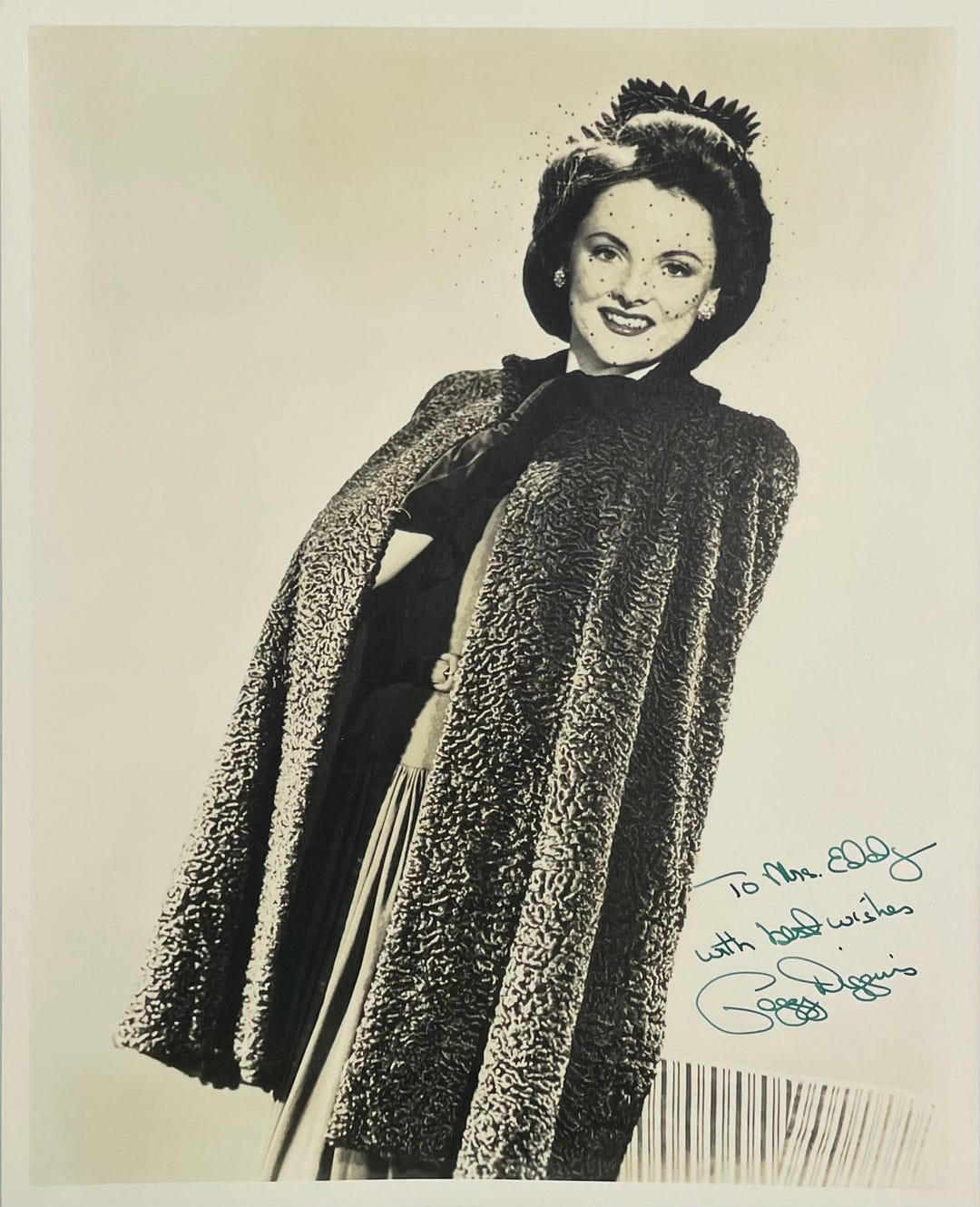PEGGY DIGGINS Autograph Signed 8"x10" Vintage Photograph Lady Gangster ...