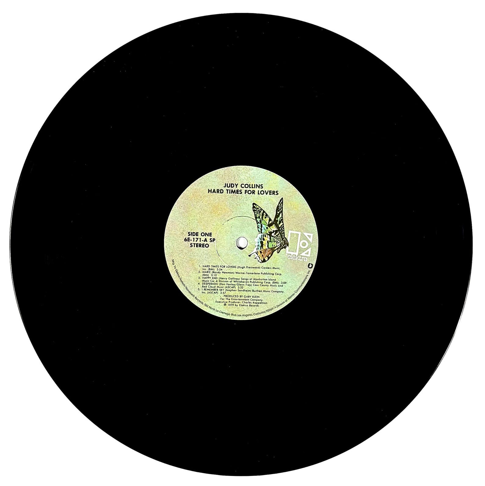 Judy Collins Autographed Signed Vinyl Record Album Cover Hard Times for Lovers JSA Certified ...