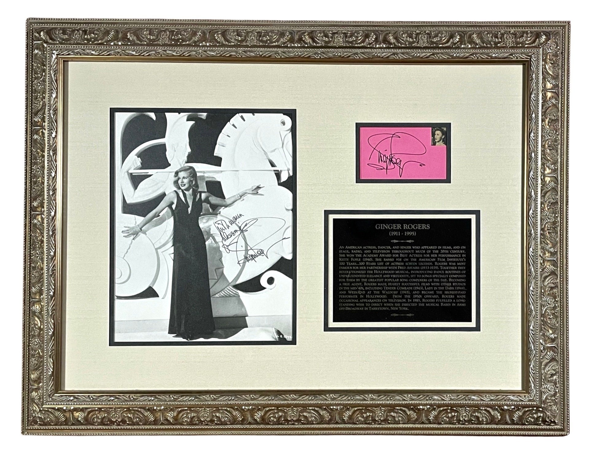 Ginger Rogers Autograph Signed 11 X 14 Vintage Photo Plus Autographed ...