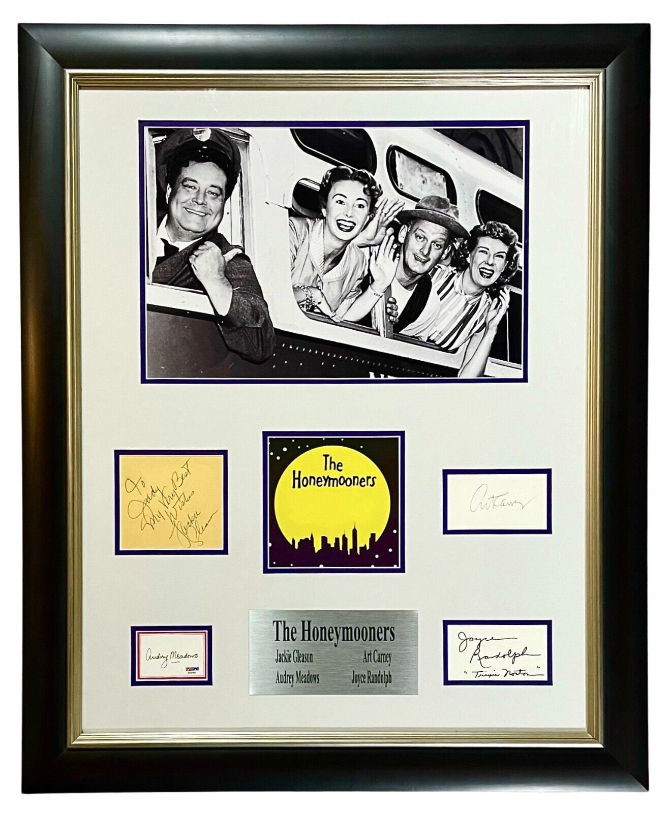 Jackie Gleason the Honeymooners Autographed Signed Cast Framed ...