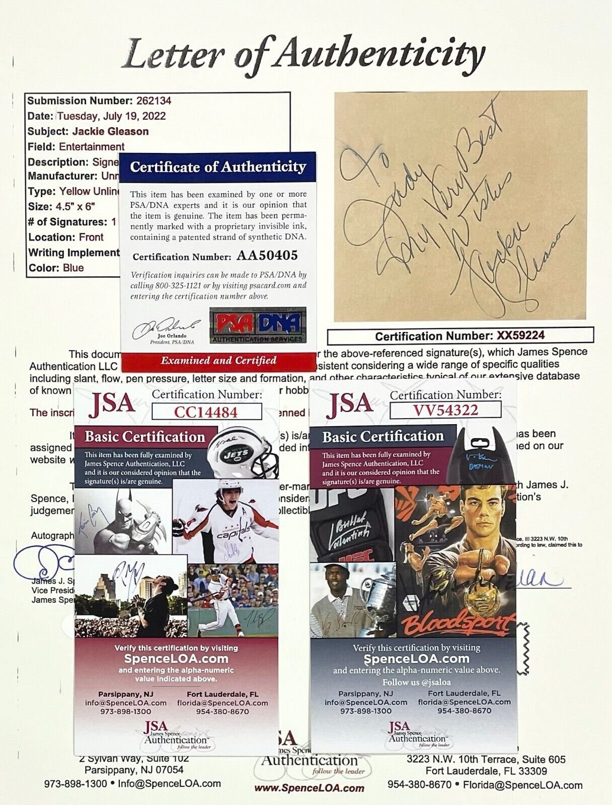 Jackie Gleason the Honeymooners Autographed Signed Cast Framed ...