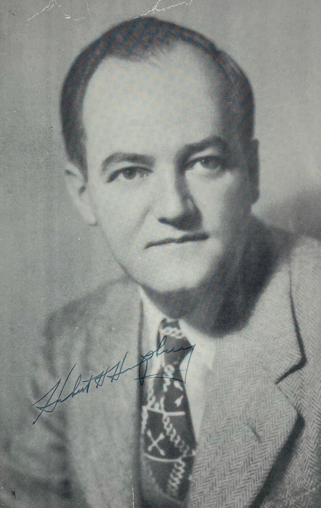 HUBERT HUMPHREY Autograph Signed 5"x 8" Photo 1950 Colortone Press ...