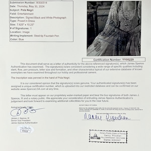 POLA NEGRI Vintage Autograph Signed 7"x 9" Photo the Cheat 1923 ...