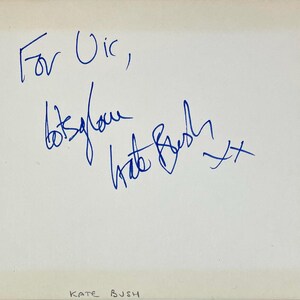 KATE BUSH Autograph Signed 4"x 5" Album Page Wuthering Heights 1970s ...