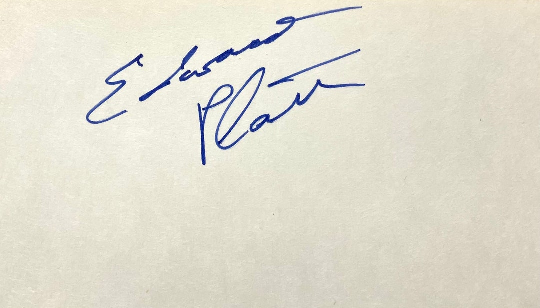 Edward Platt Signed Autographed 3 X 5 Index Card - Etsy
