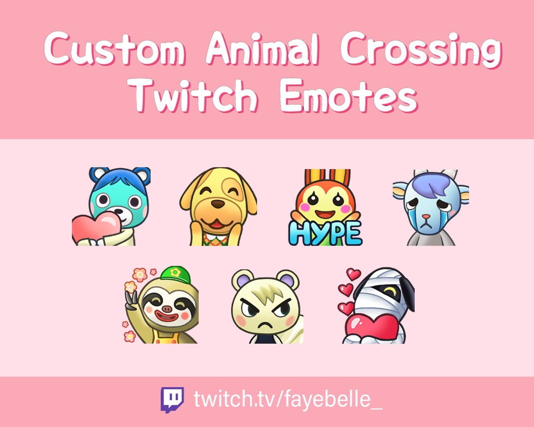 Art & Collectibles Digital Animal Crossing inspired Twitch emotes etna ...