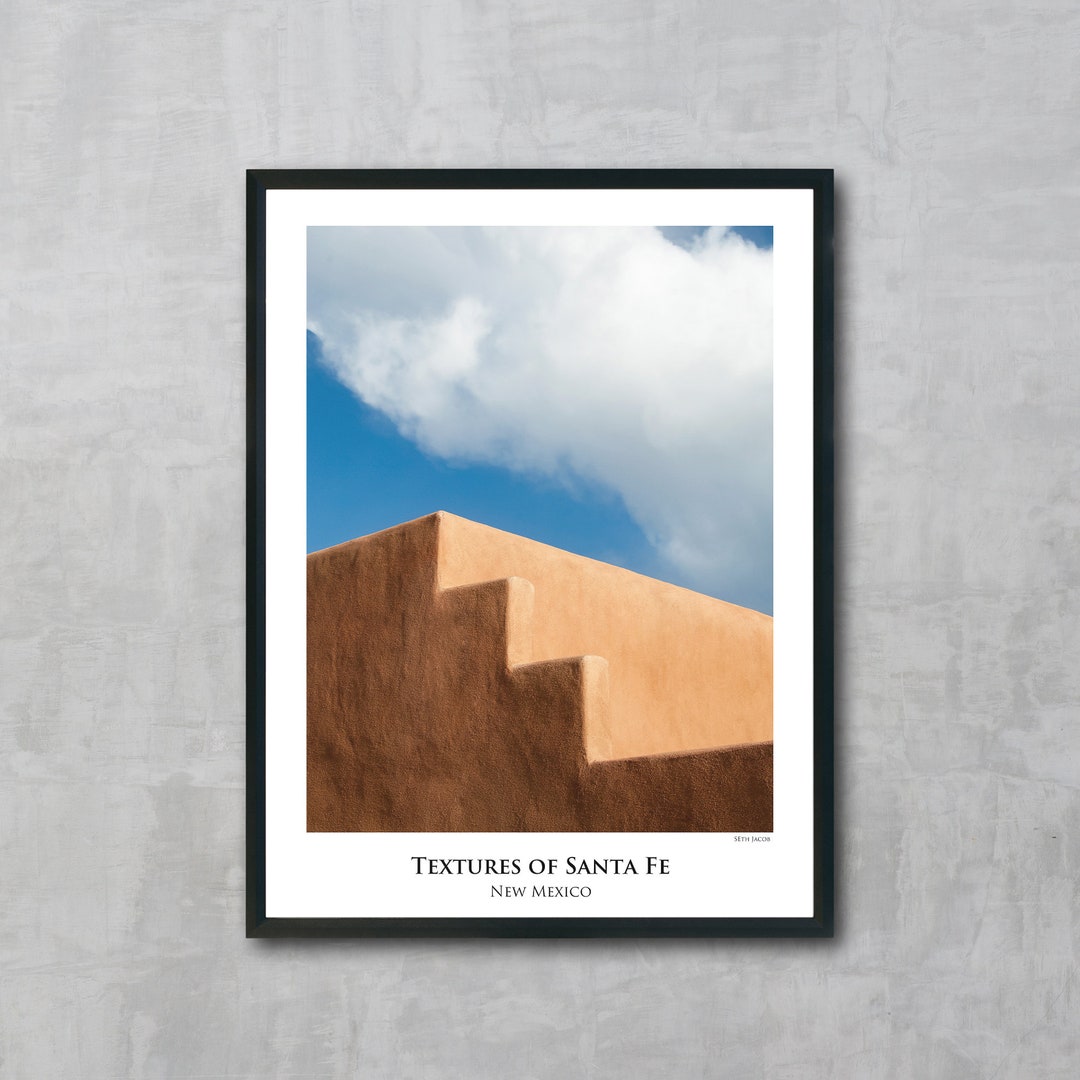 Textures of Santa Fe Poster Print | New Mexico | Southwest Art | Land ...