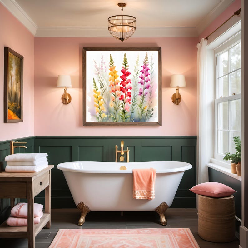 Snapdragon Watercolor Print: Vibrant Floral Wall Art (digital Download ...