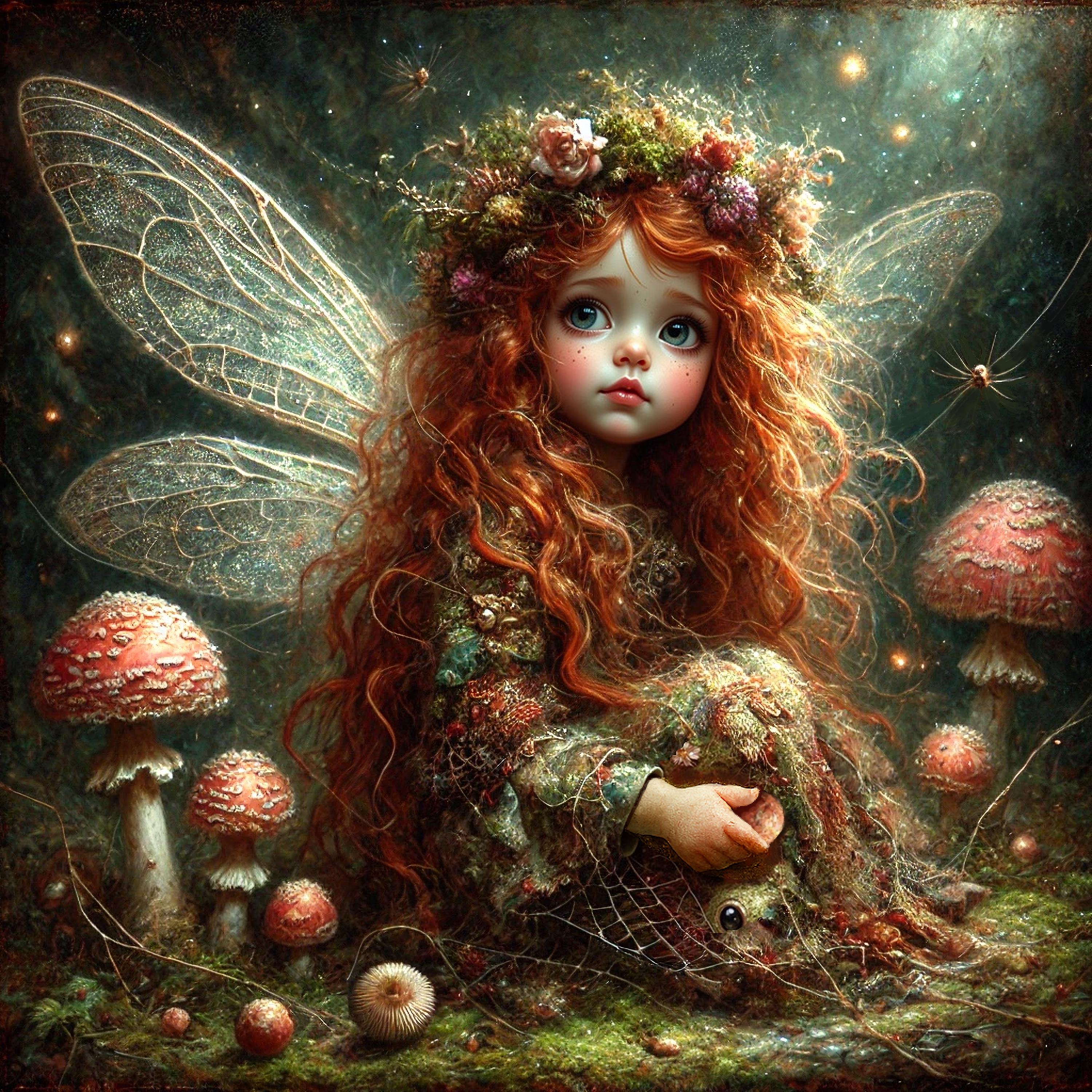Woodland Fairy Portrait: Enchanted Forest Art Print (digital Download ...