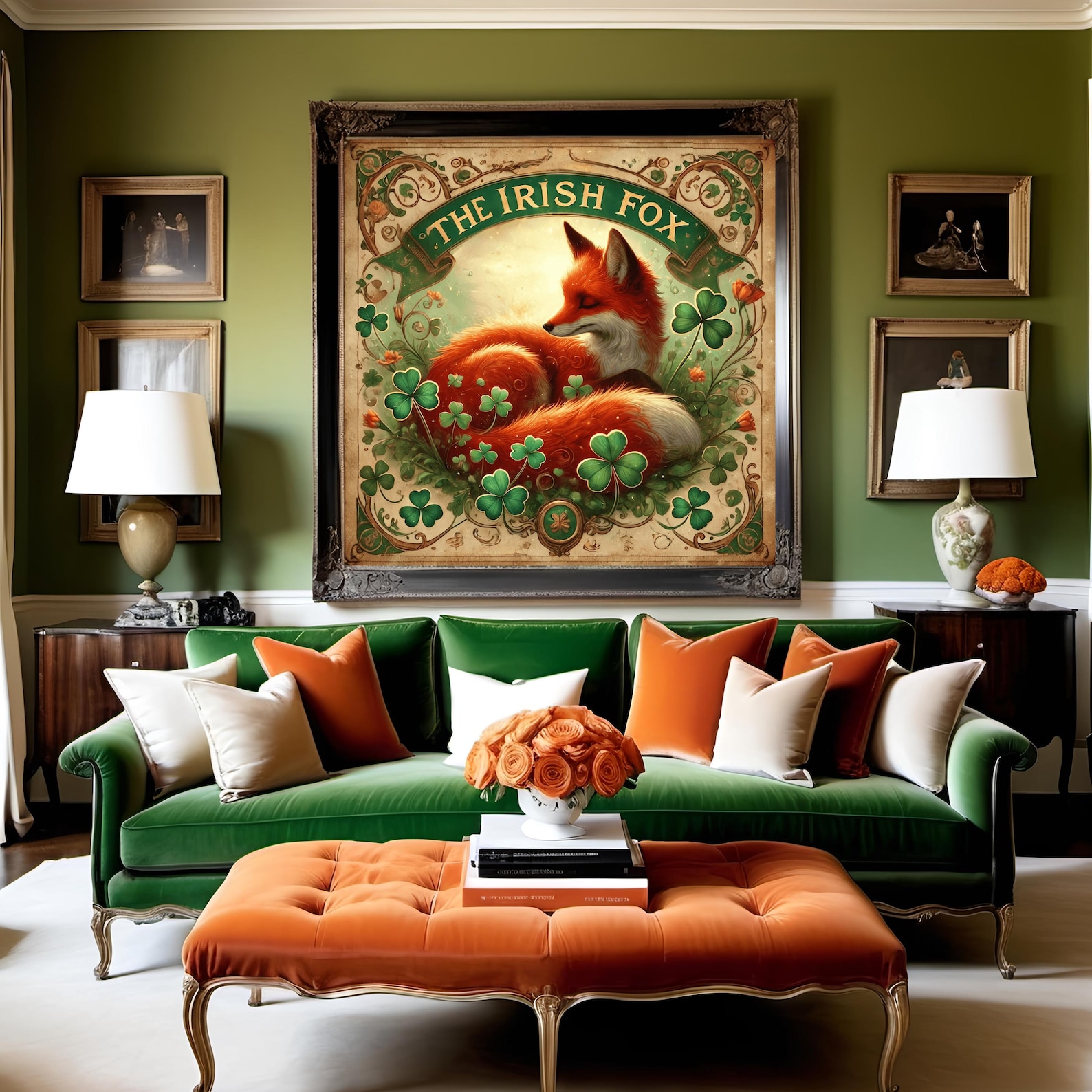 The Irish Fox Vintage Sign Wall Art Celtic Digital Print St Patricks ...
