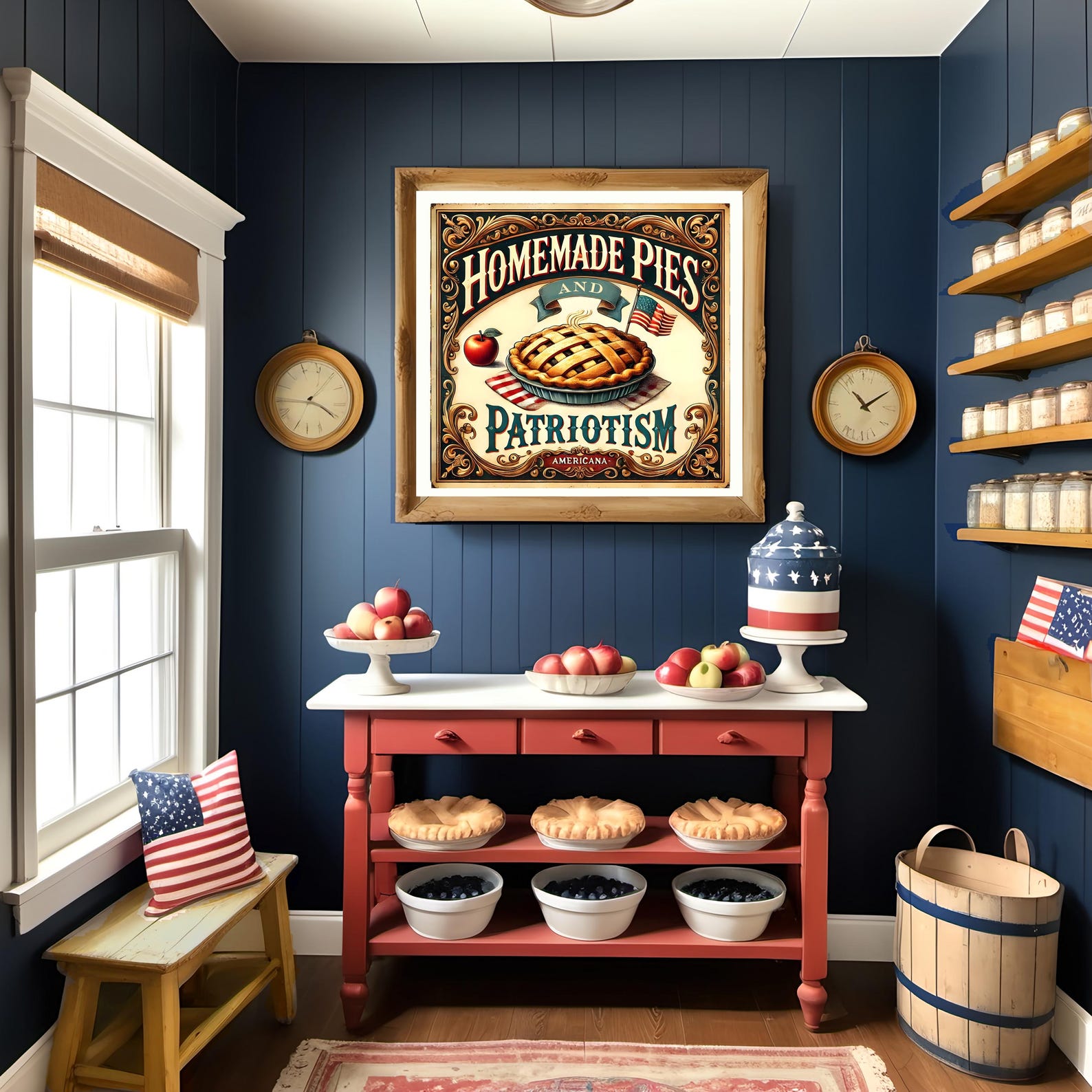 Vintage Apple Pie Sign: Americana Kitchen Decor (digital Download ...